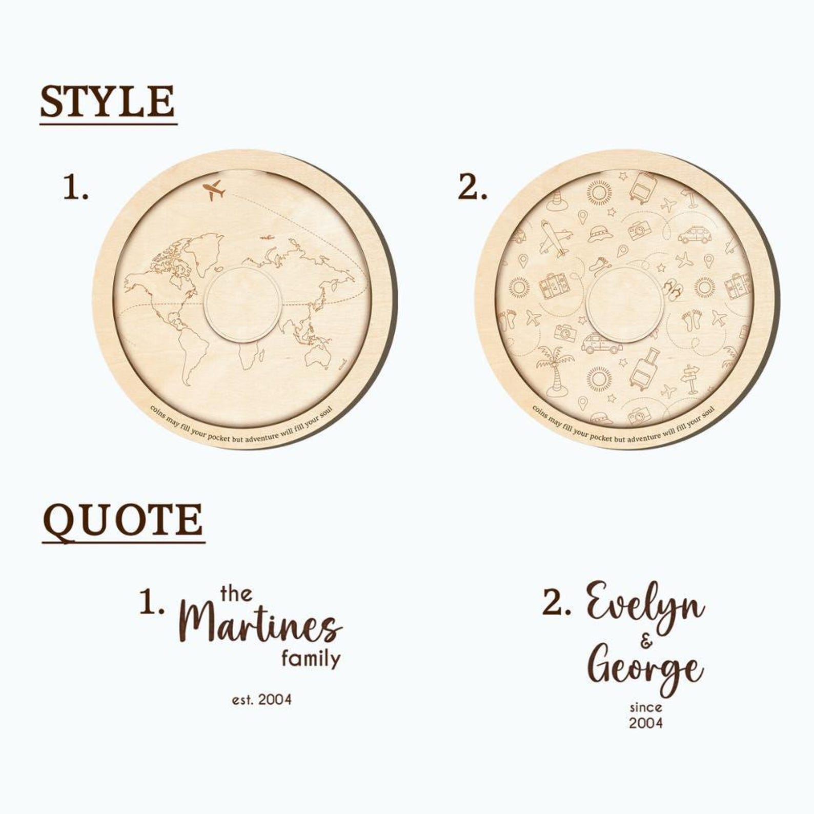 Personalized Travel Coin Holder Gift, Travel Money Holder, 5th ...