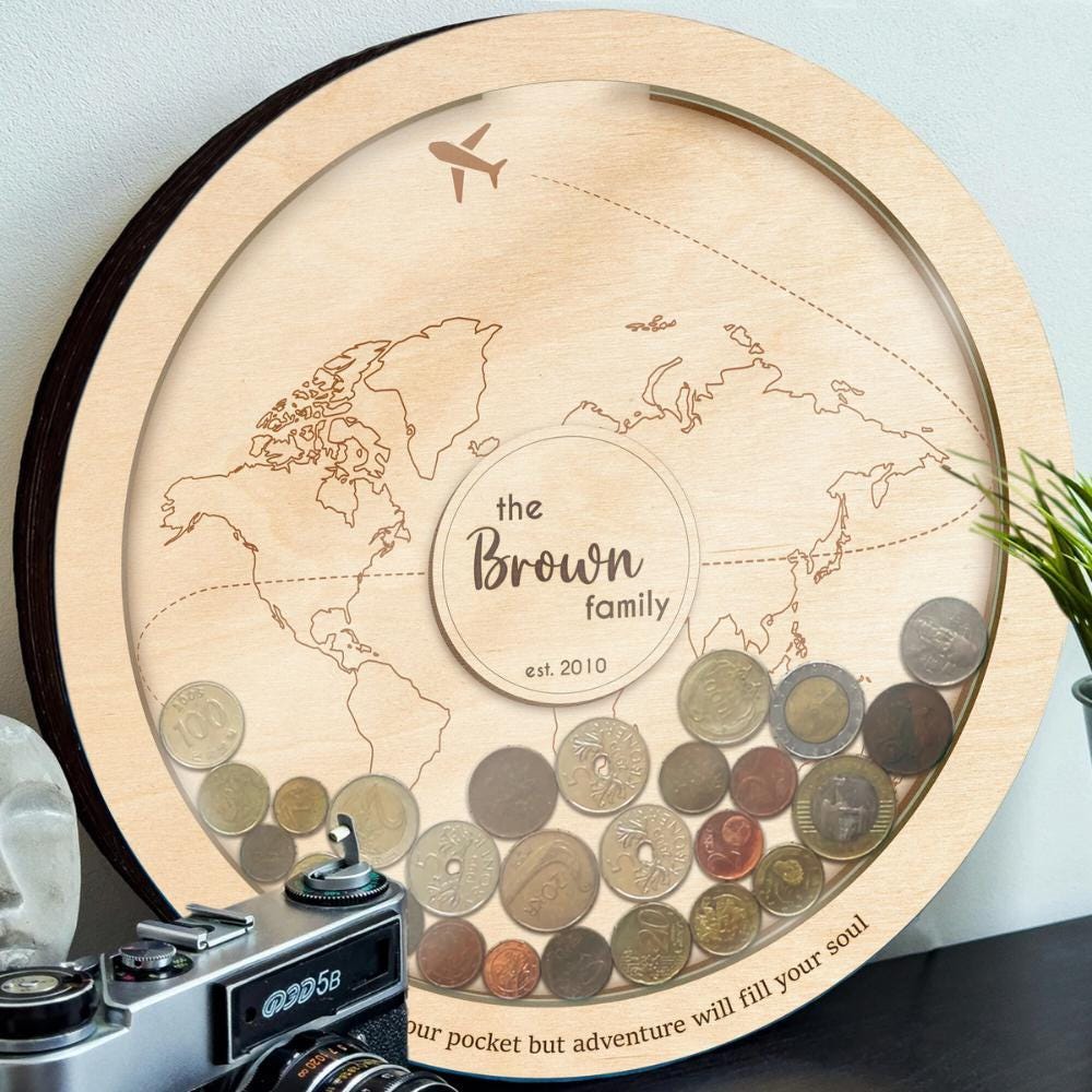 Personalized Travel Coin Holder Gift, Travel Money Holder, 5th ...
