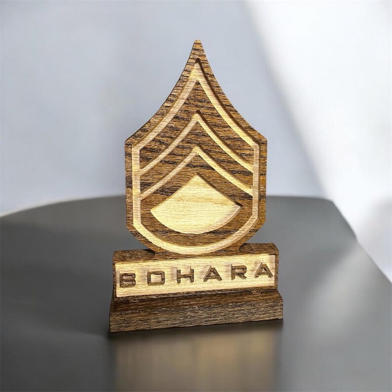 Wood Military Rank Name Plate Oak - Etsy