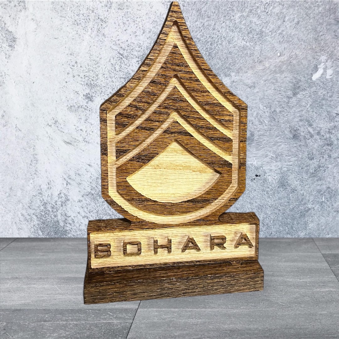Wood Military Rank Name Plate Oak - Etsy