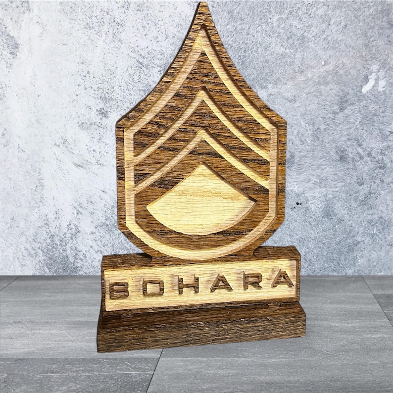 Military Rank Name Plate Oak - Etsy