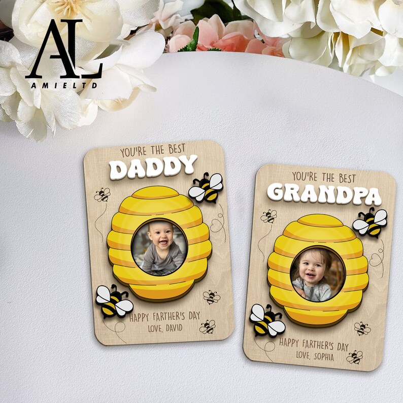 Custom Fridge Photo Magnet, Wallet Size Photo Frame, Fathers Day Gift ...