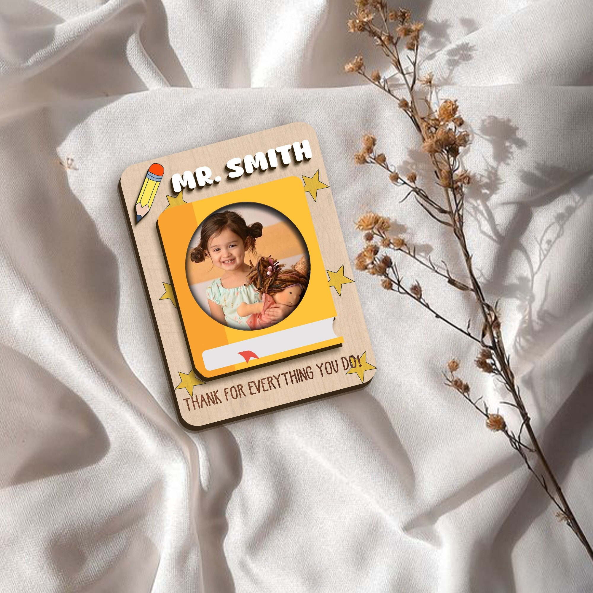 Custom Fridge Photo Magnet, Teachers Day Gift, Wallet Size Photo Frame ...