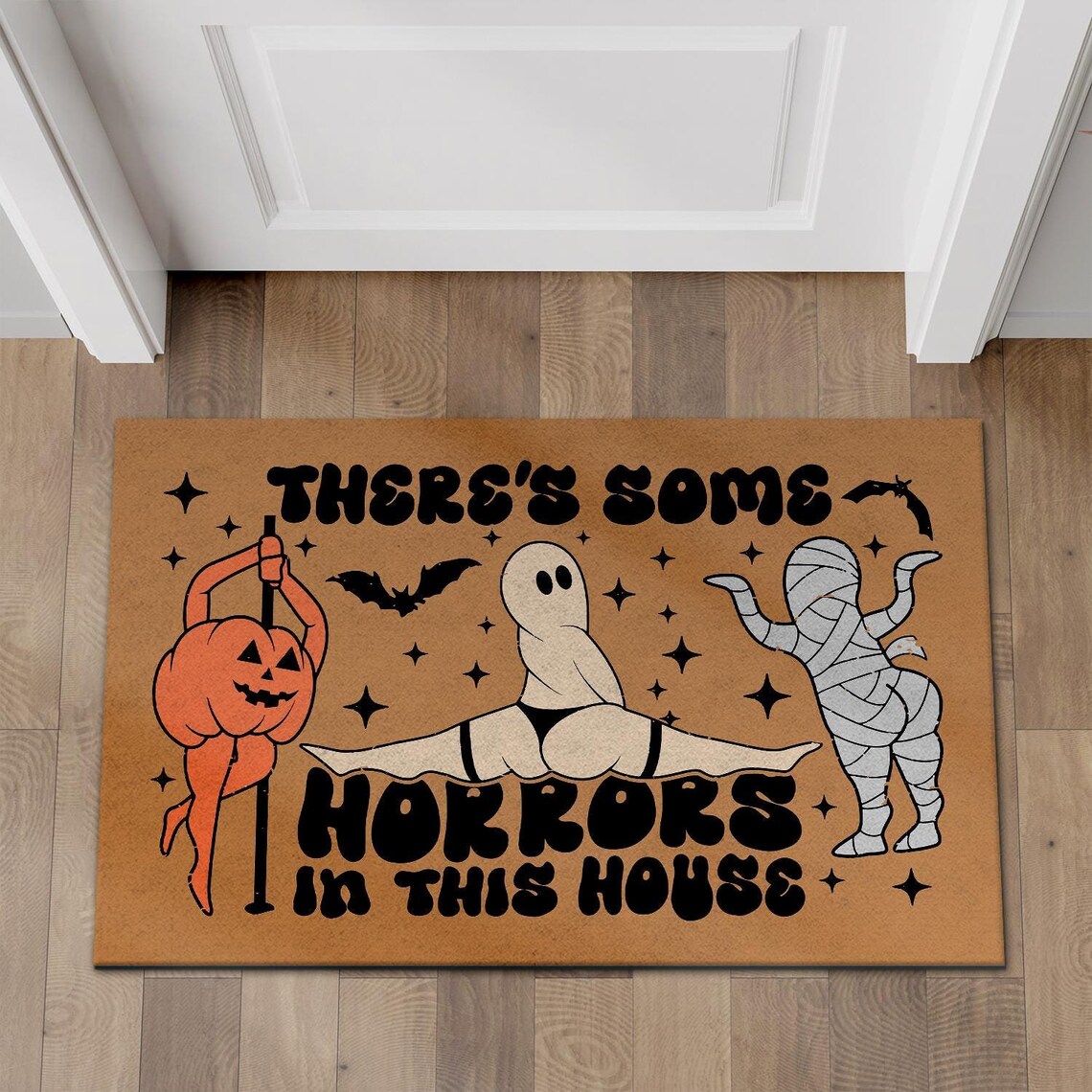 Funny There's Some Horrors in This House Rubber Doormat, Funny Pumpkin ...