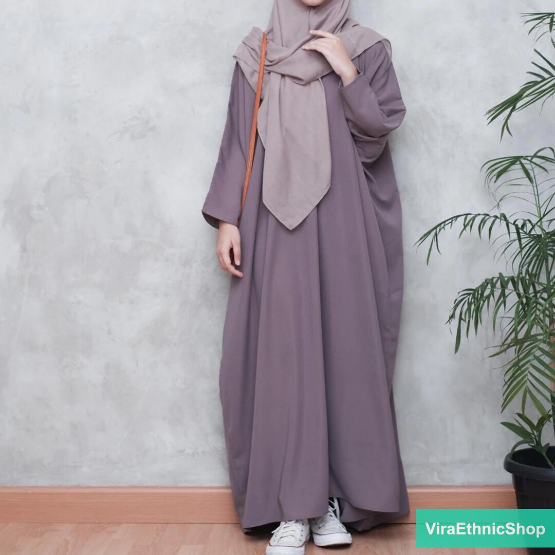 Maha Gamis A-line Plain – Elegant and Comfortable for Everyday, Dress ...