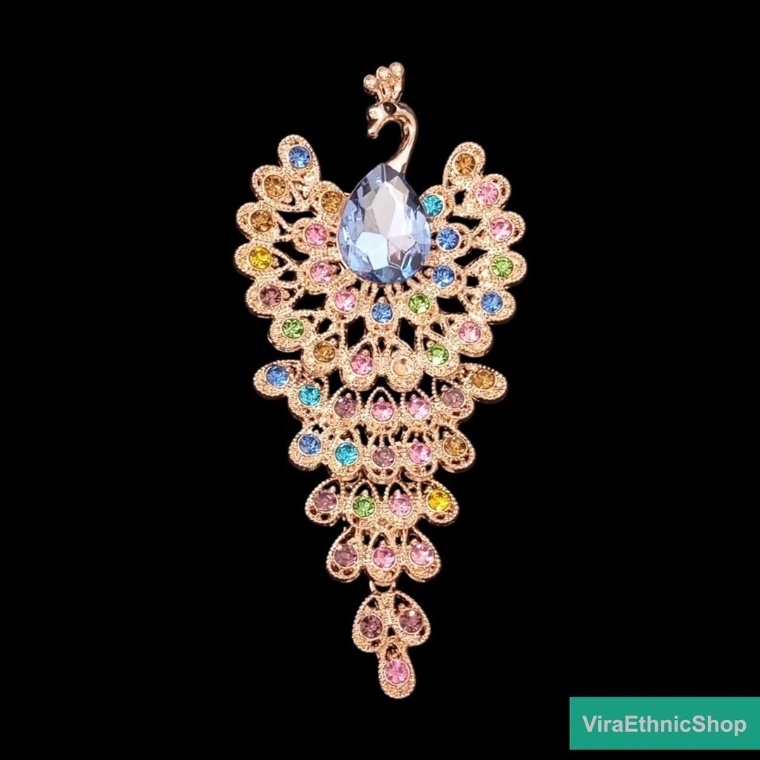 Beautiful Peacock Hijab Brooch: an Elegant Decoration for Kebaya ...