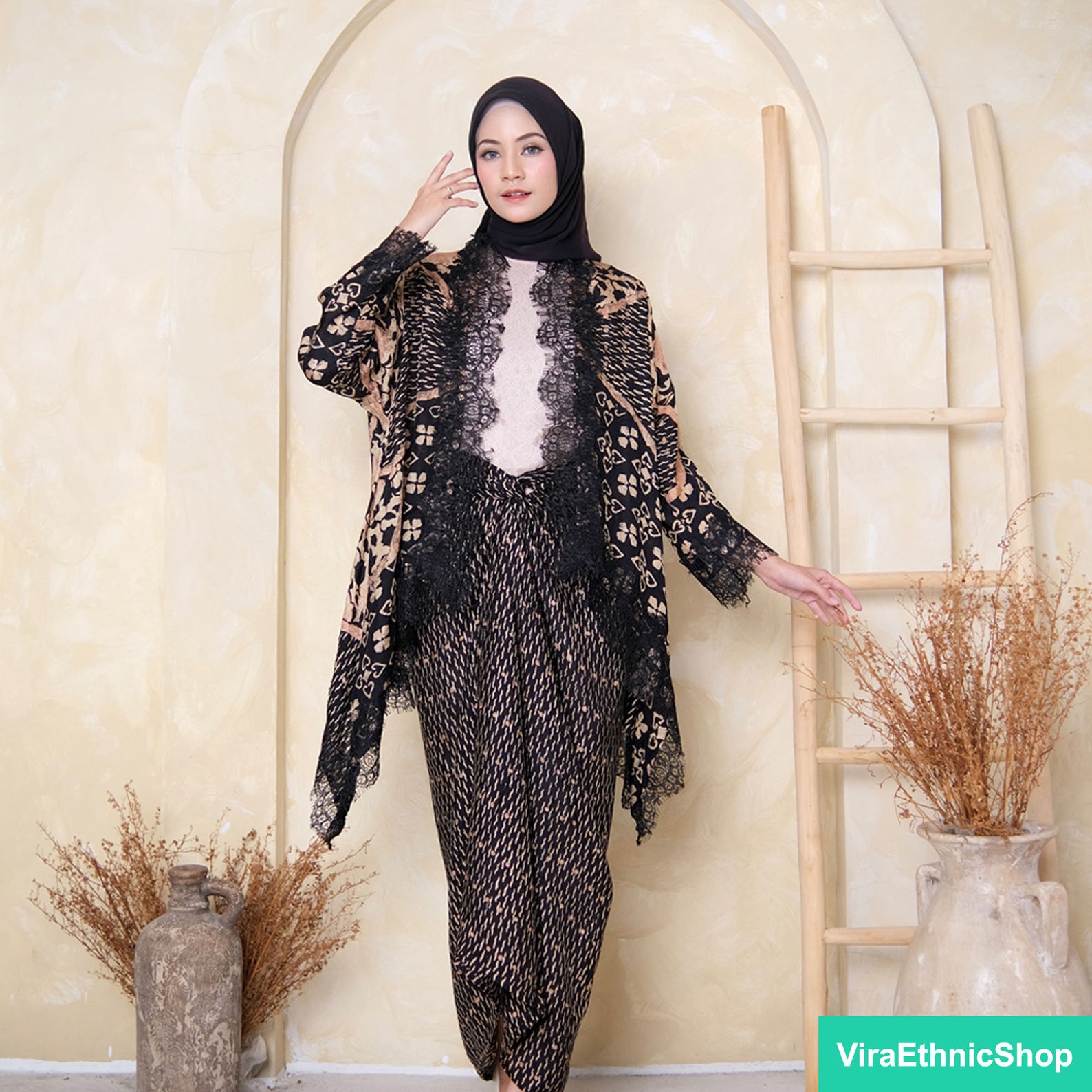 Yasmine Viscose Batik Outer and Wrap Skirt Set: High Quality Batik Beauty, Women Blouse, Batik ...