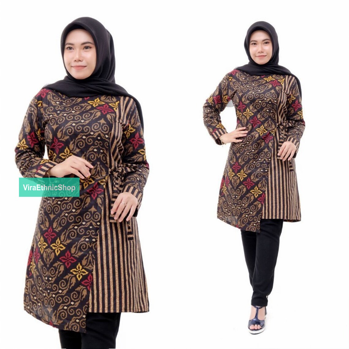 Modern Indigo Twist: Tunik in Indigo for Trendy Style,batik Dress ...