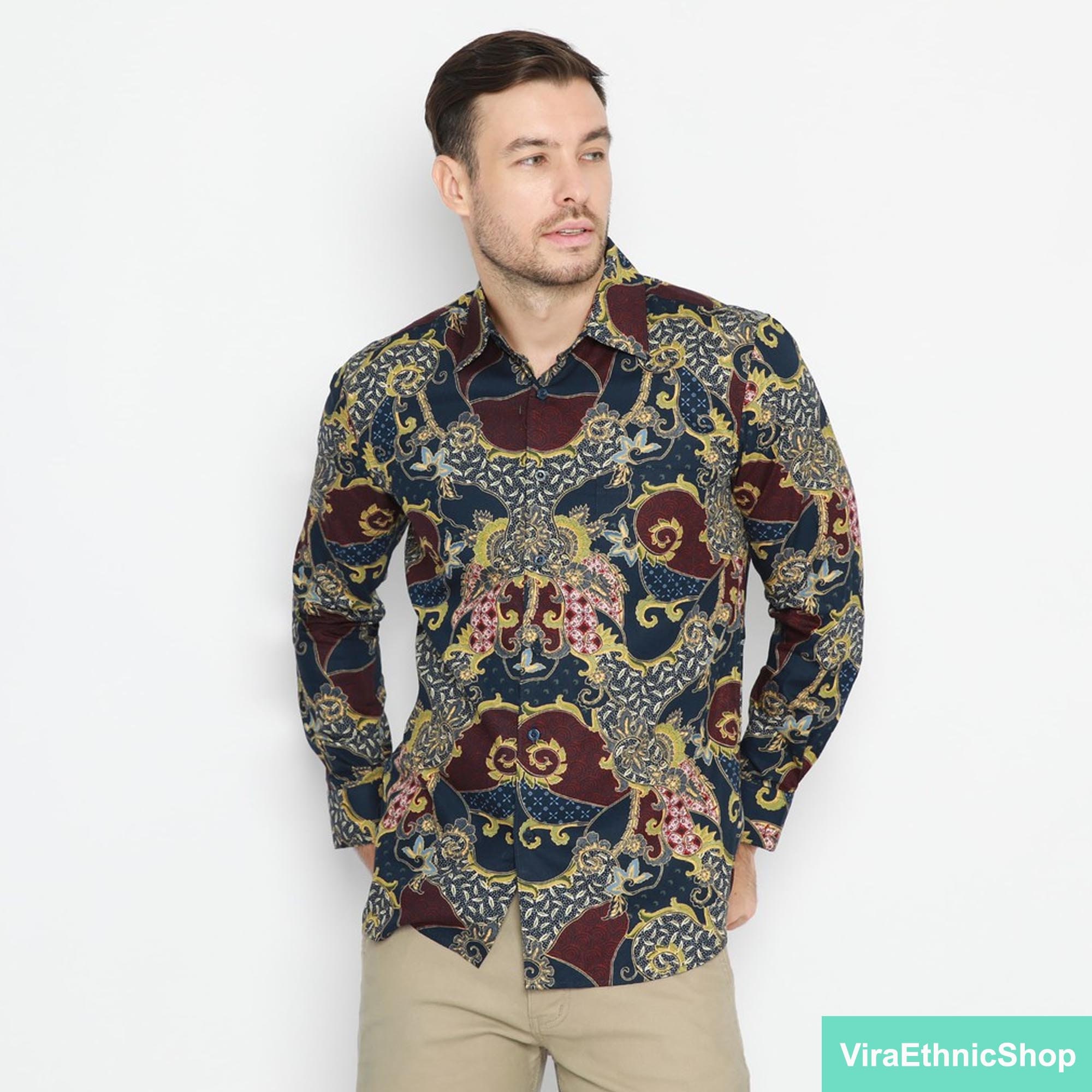 The Beauty of Navy Batik: Men's Shirts With an Elegant Touch, Stylish ...