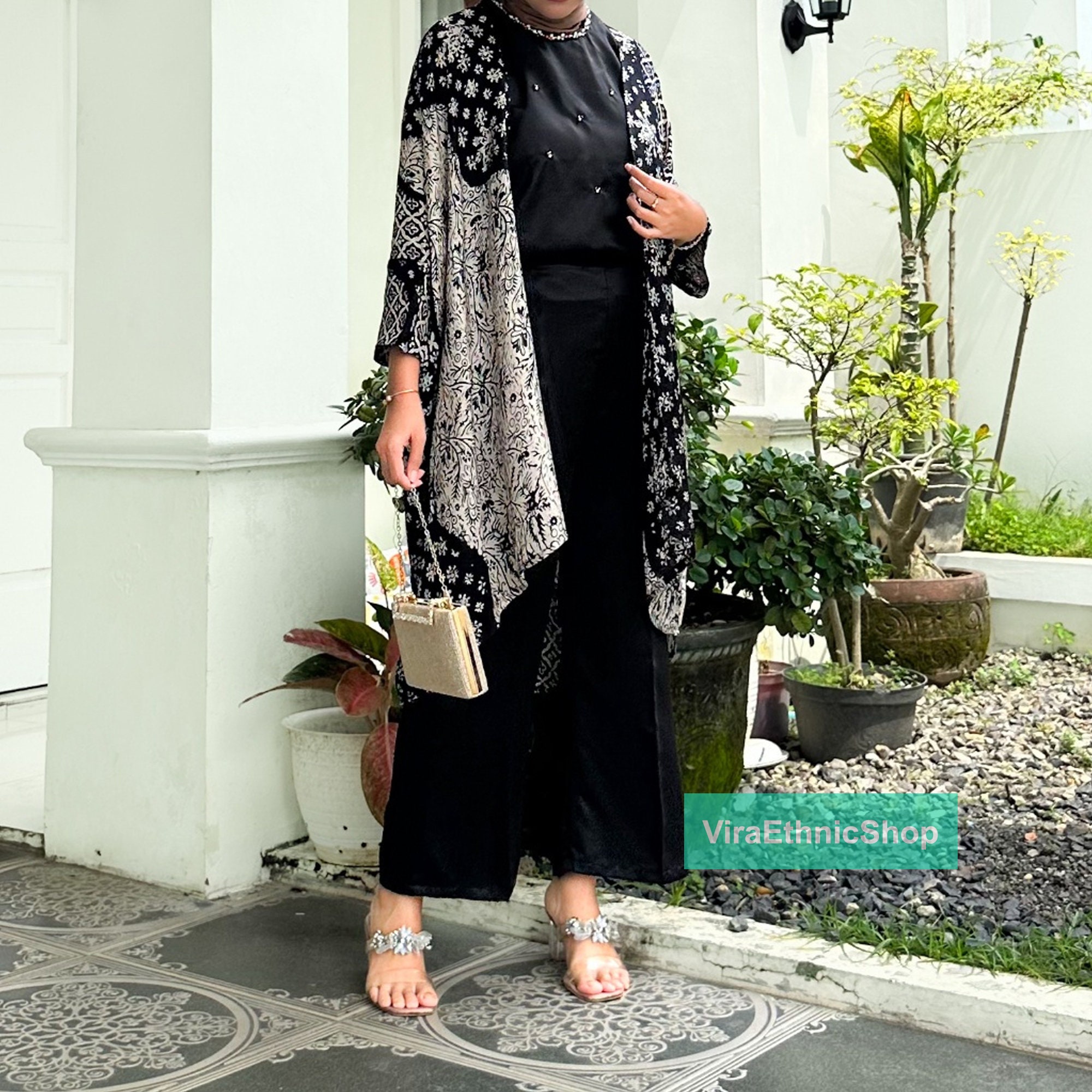 RANIA Outer Batik and Inner Trouser Set: Modern Batik Style for Eid ...