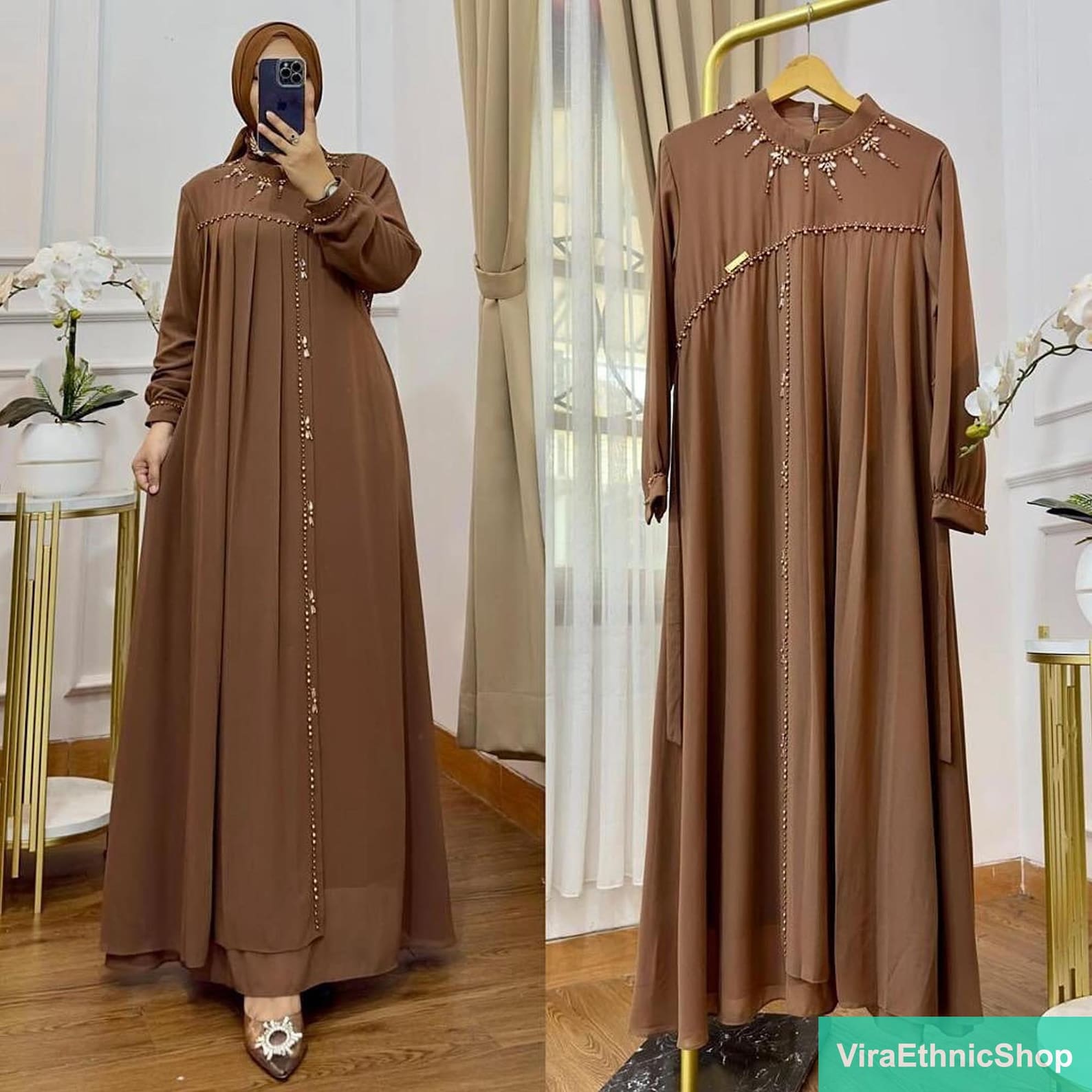 Hanifah Gamis Dress: Muslimah Elegance With a Luxurious and Casual ...