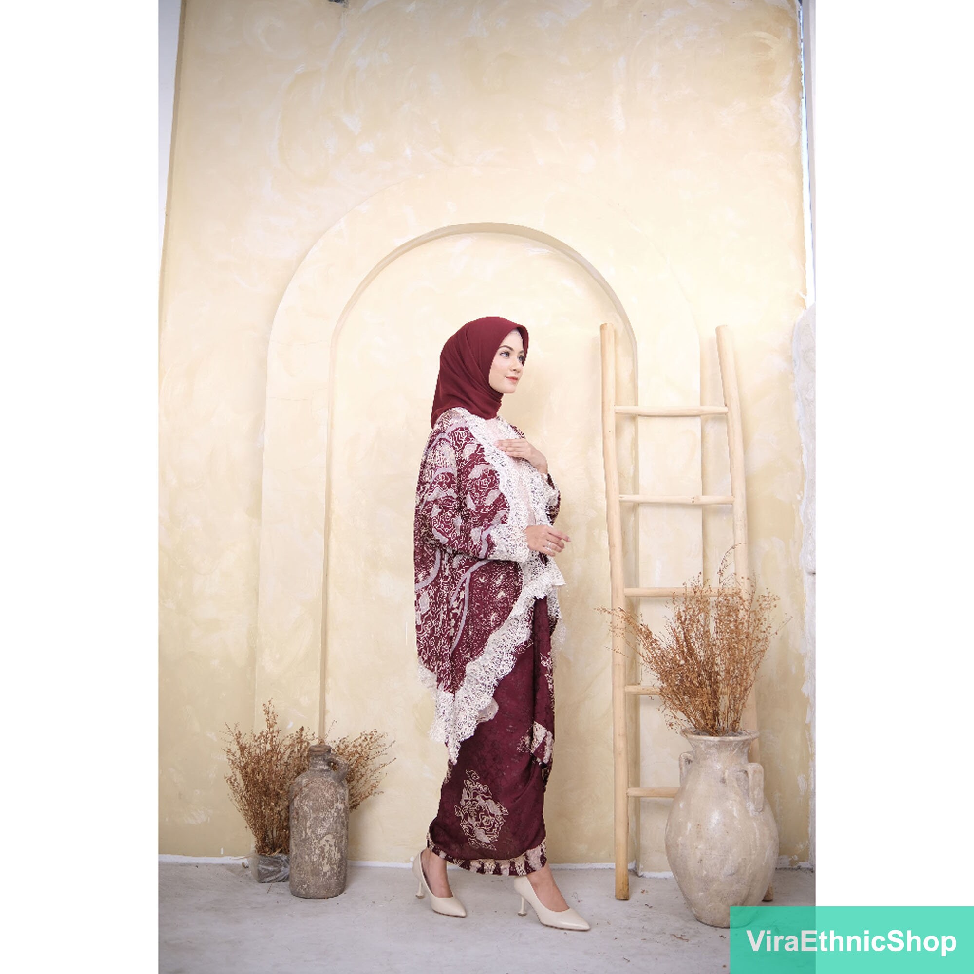 Yasmine Viscose Batik Outer and Wrap Skirt Set: High Quality Batik Beauty, Women Blouse, Batik ...