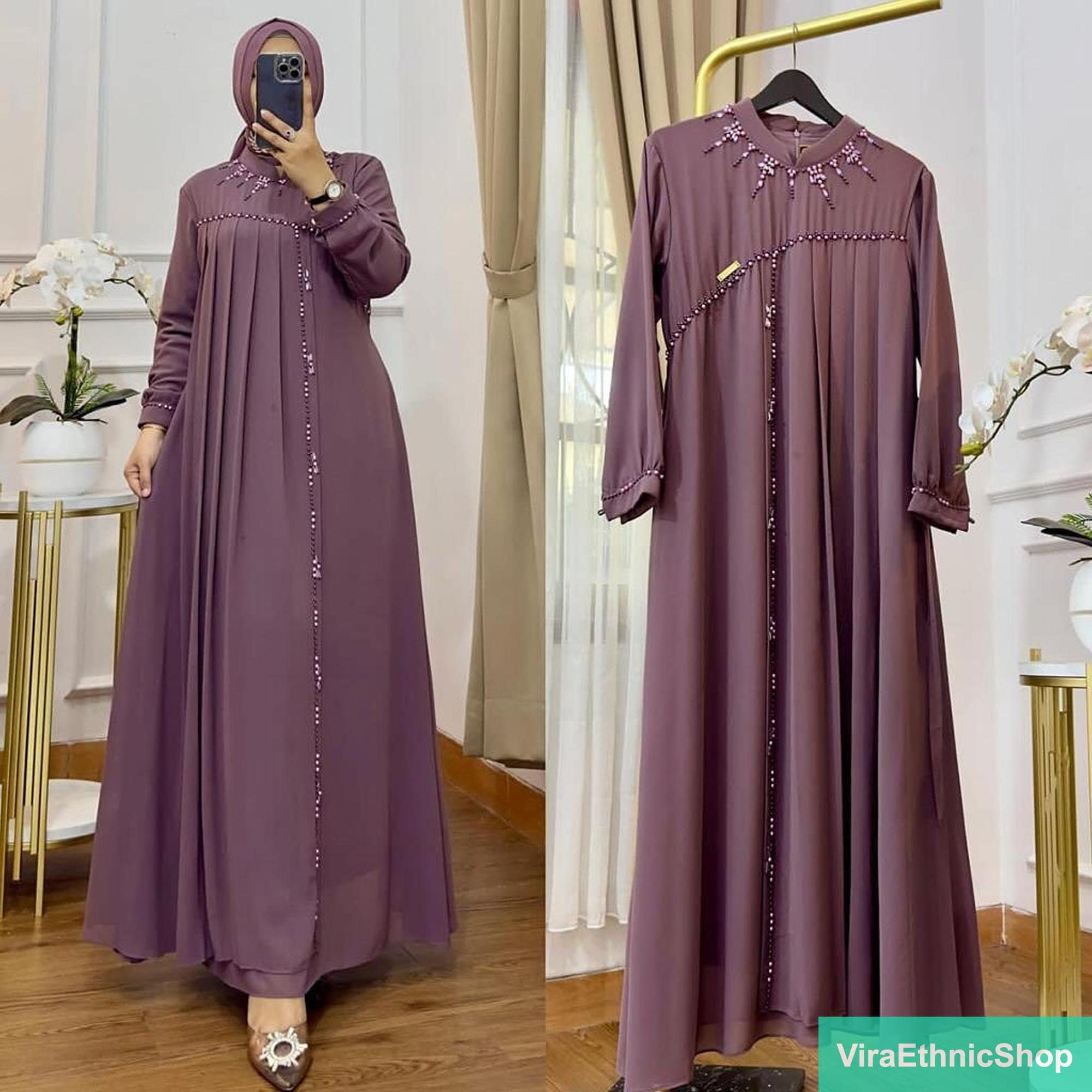 Hanifah Gamis Dress: Muslimah Elegance With a Luxurious and Casual ...