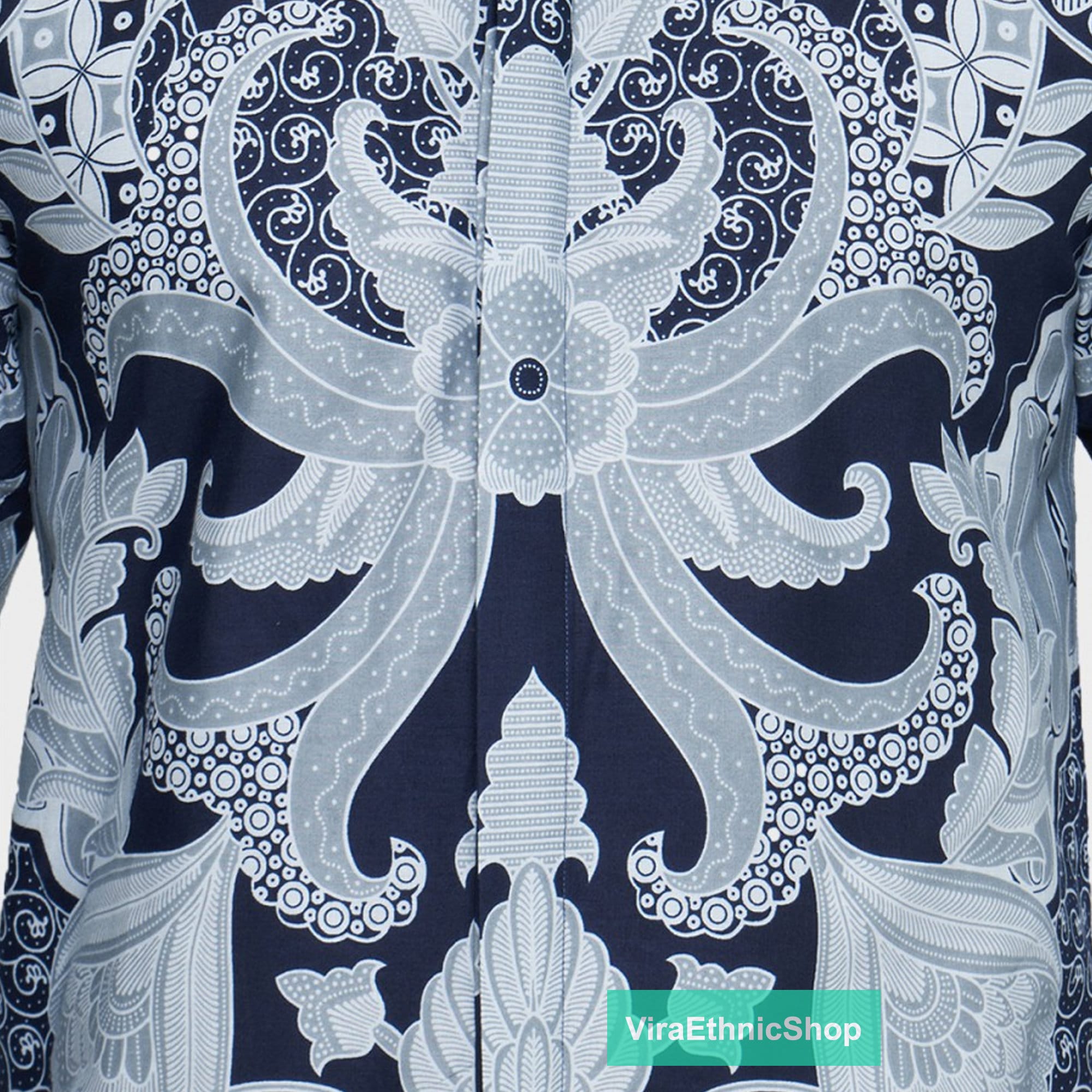 Chic and Traditional: Regfit Prawara Long Sleeve Batik Shirt, Stylish ...