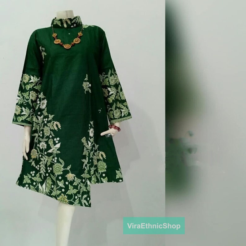 Look Beautiful With Modern Batik: Tunic Anan Jumbo Midi Dress, Batik ...