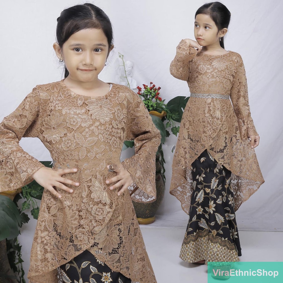 Tiara Children's Kebaya: an Elegant Look for Kids With a Modern Touchkebaya for Girl, Kebaya ...