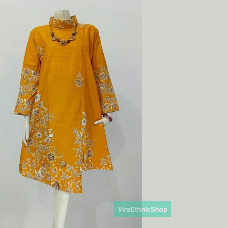 Look Beautiful With Modern Batik: Tunic Anan Jumbo Midi Dress, Batik ...