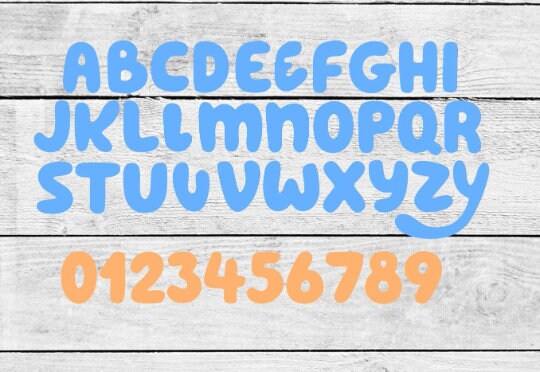 Bluey Inspired Alphabet and Font Files - Etsy Canada