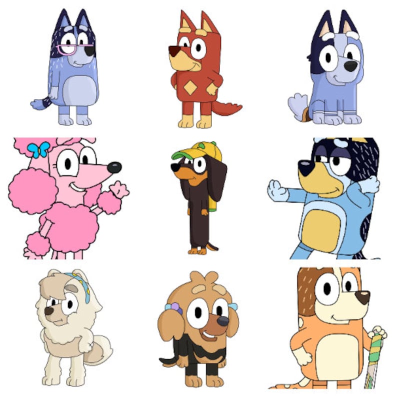 Mega Bluey Design Bundle Over 1,400 Files the Big Bluey Pack SVG PNG ...