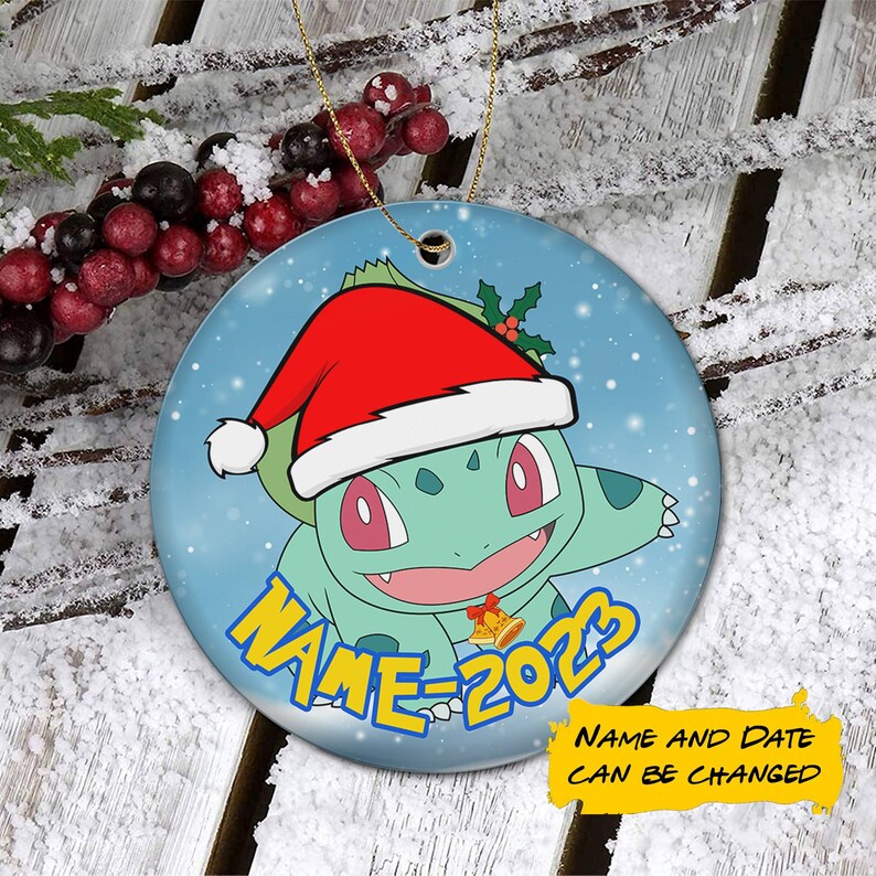 Bulbasaur Christmas Ornament Bulbasaur Ornament Anime Ornament - Etsy