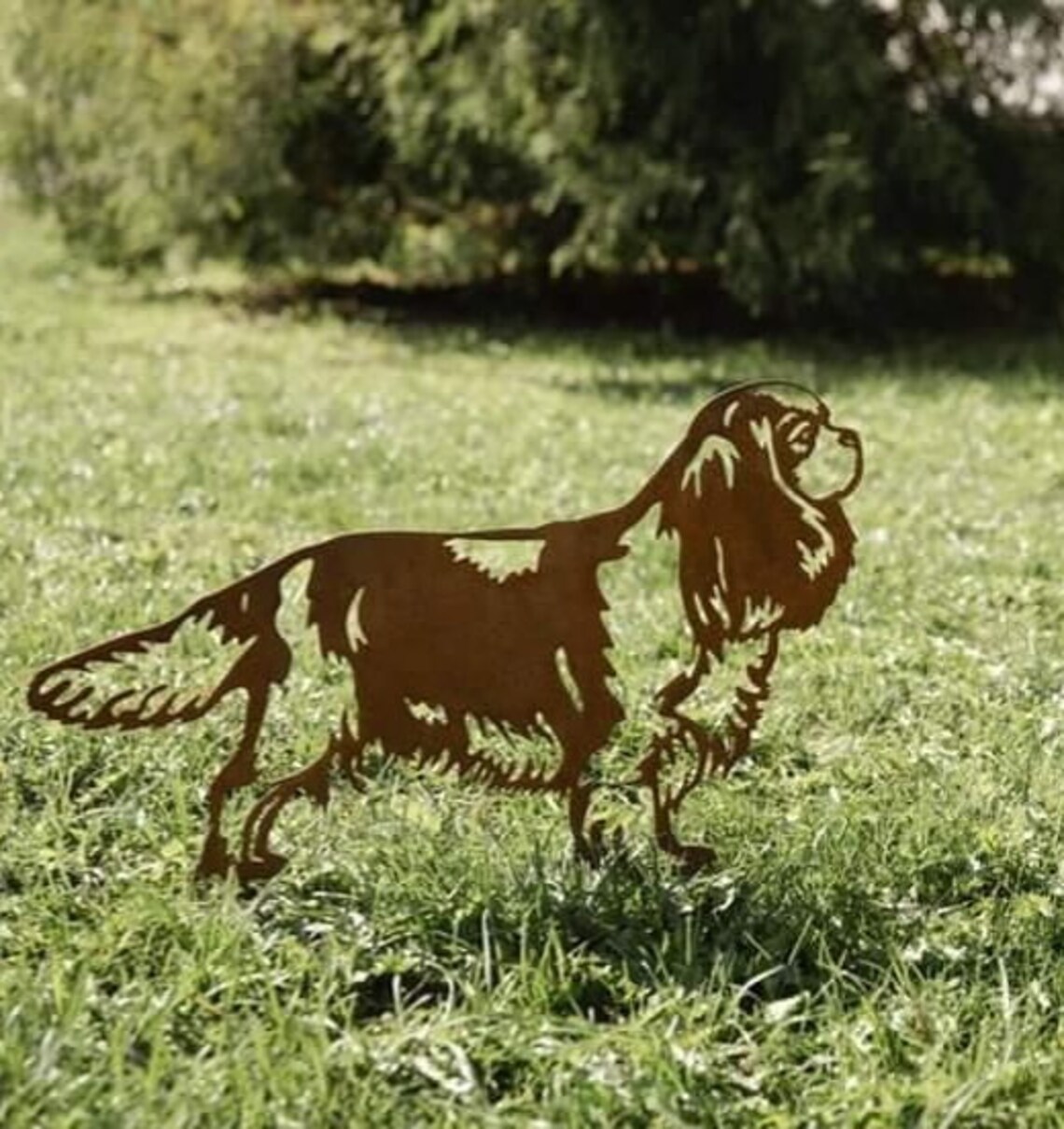Cavalier King Charles Spaniel Garden Statue Corten Steel - Etsy