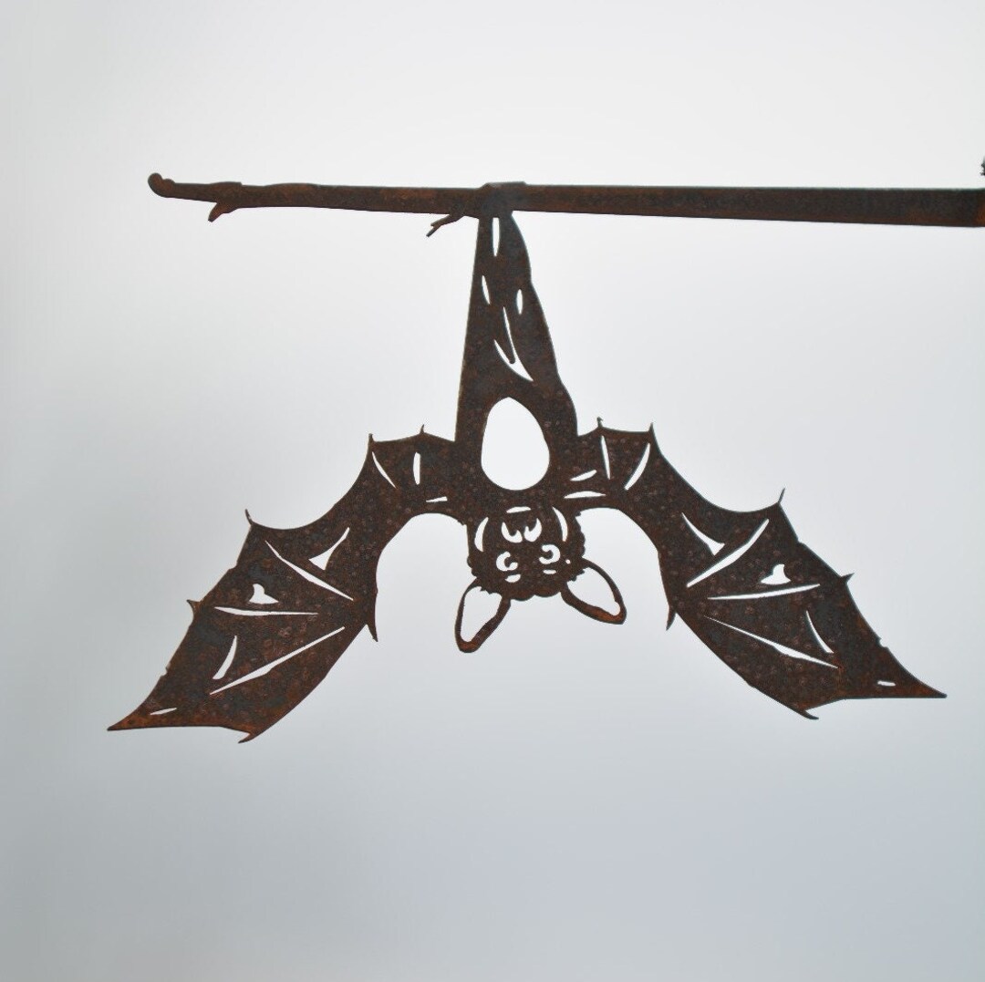 Bat Garden Statue Corten Steel - Etsy