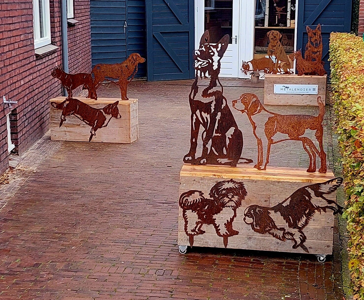 Cavalier King Charles Spaniel - Garden Statue - Corten Steel - Full ...