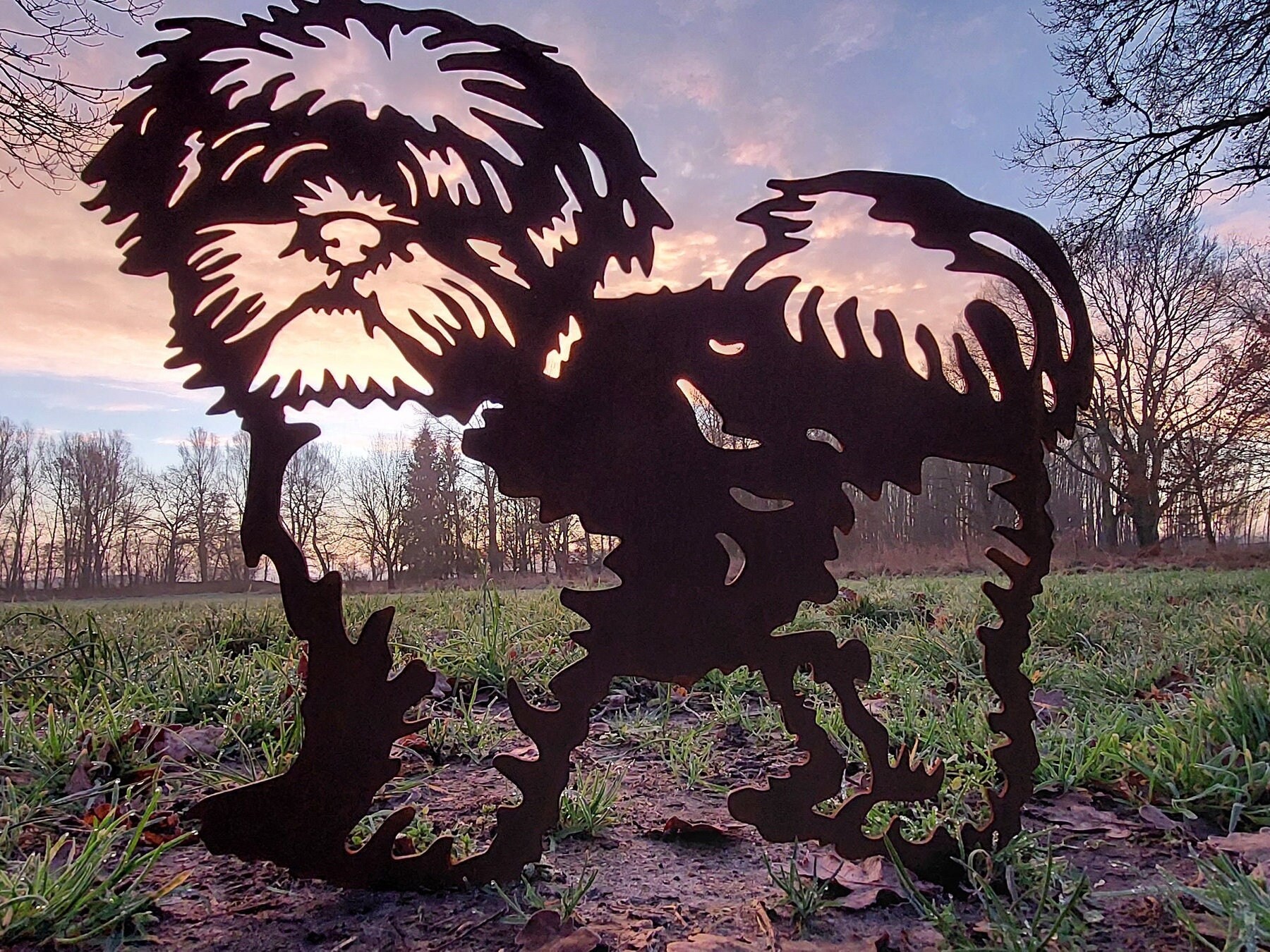 Boomer – Shih Tzu – Gartenstatue – Cortenstahl – Originalgröße - Etsy.de