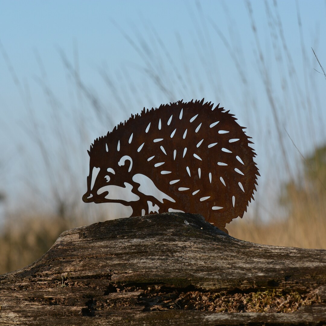 Hedgehog- Garden Statue - Corten Steel - Etsy