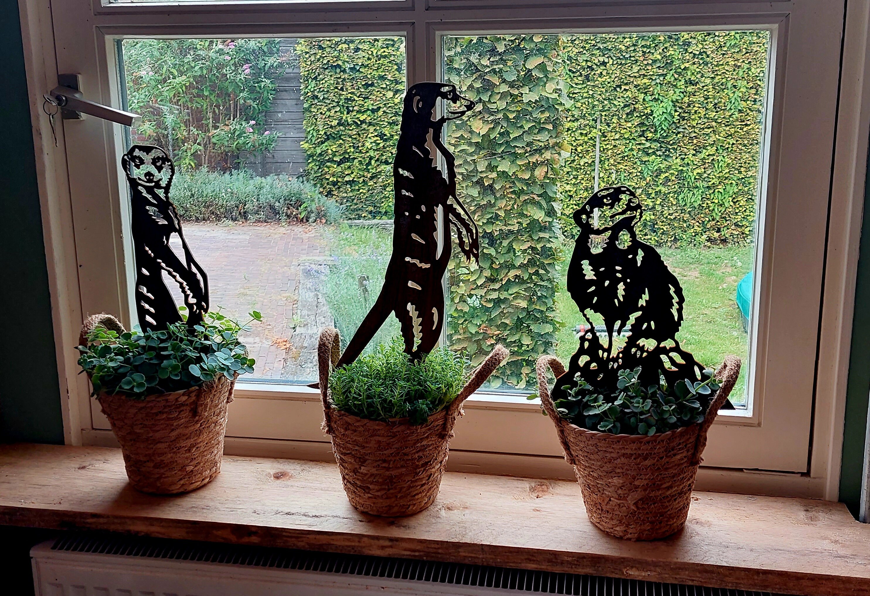 Meerkats Garden Statue Corten Steel Full Size - Etsy