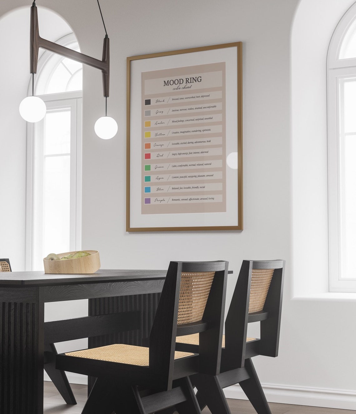 Mood Ring Chart, Printable, Digital Guide for Mood Ring Colors, PDF ...