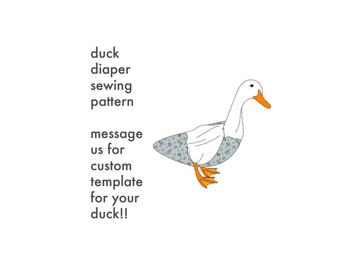 Duck Diaper Sewing Pattern Easy Beginner-friendly PDF DIY Handmade, Farm Animal, Baby Duck ...