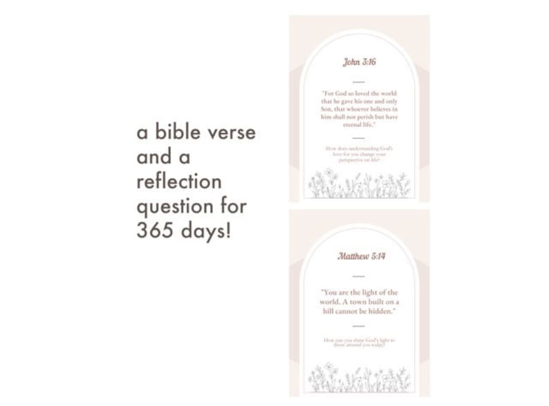365 Bible Verses Printable, PDF, Daily Reflection for Religious ...