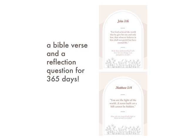 365 Bible Verses Printable, PDF, Daily Reflection for Religious ...