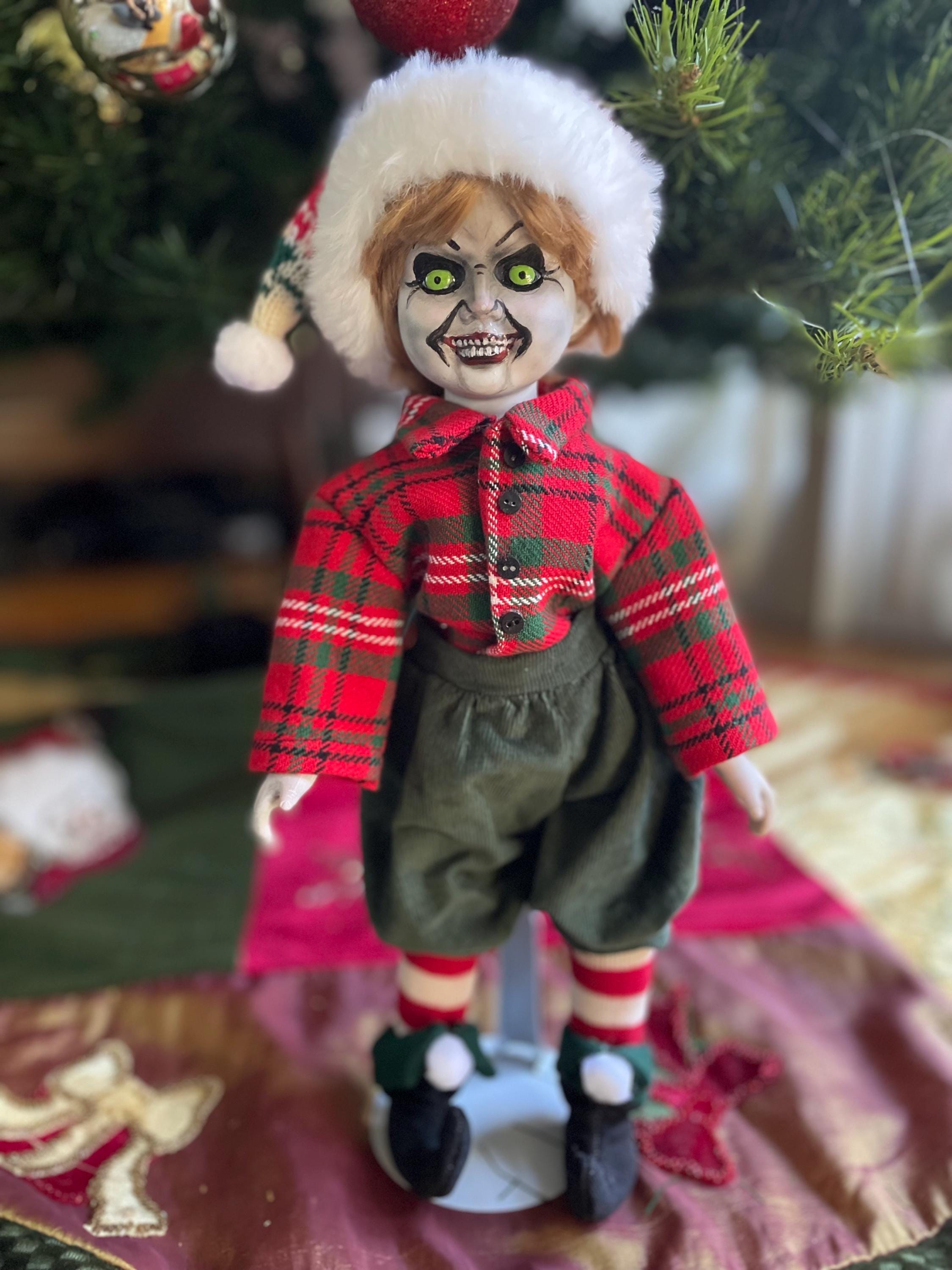 Creepy Elf Doll, Handmade Creepmas Decor - Etsy