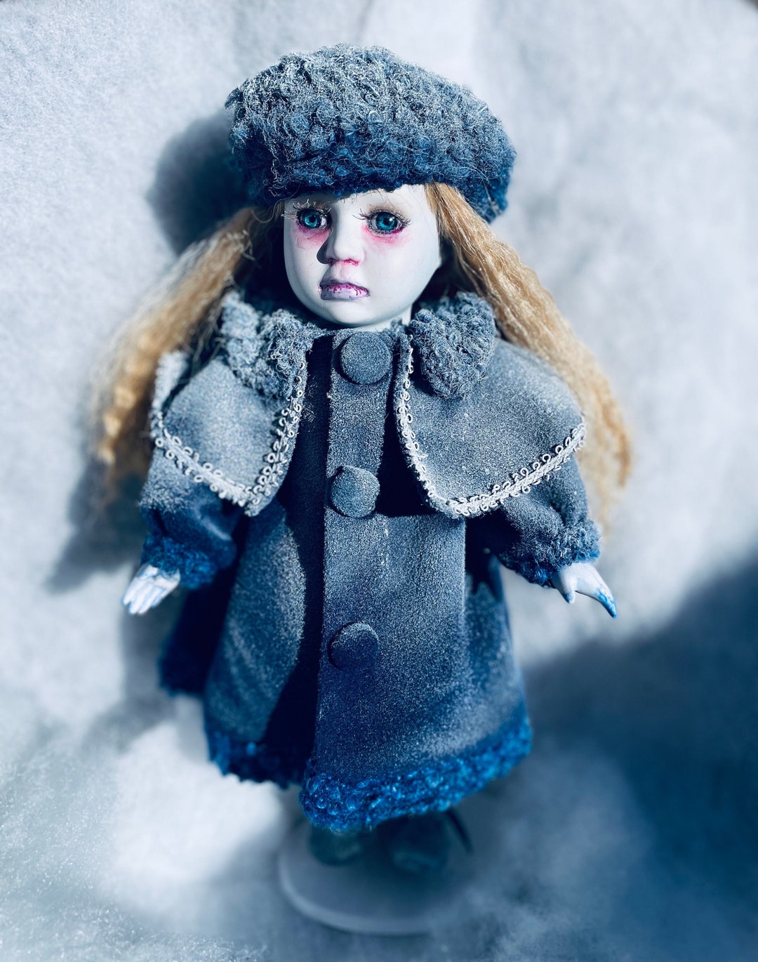 Creepy Doll, OOAK Handmade Hand Painted Altered Vintage Porcelain Girl ...