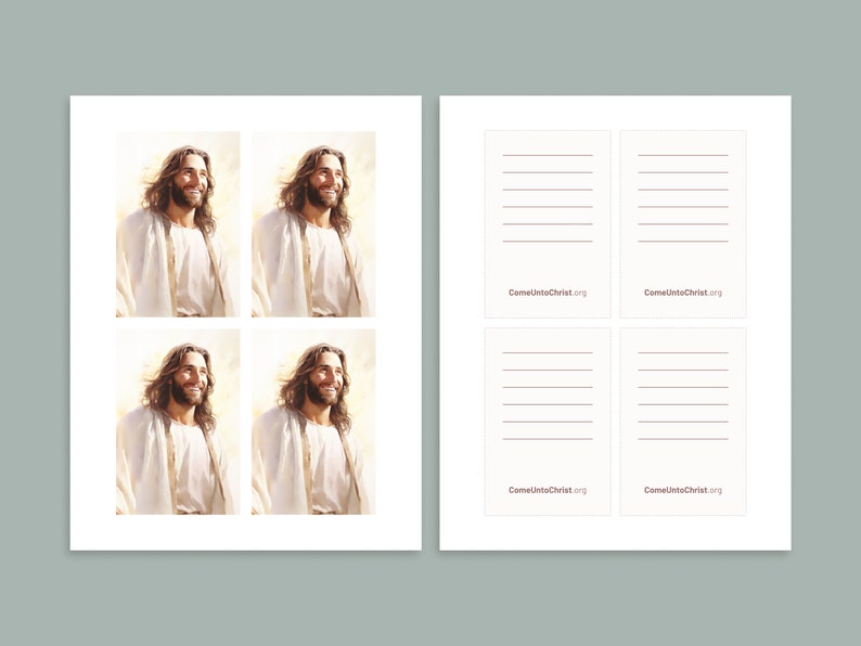 Pocket-sized LDS Smiling Jesus Pass-along Cards: Gift for Missionaries ...