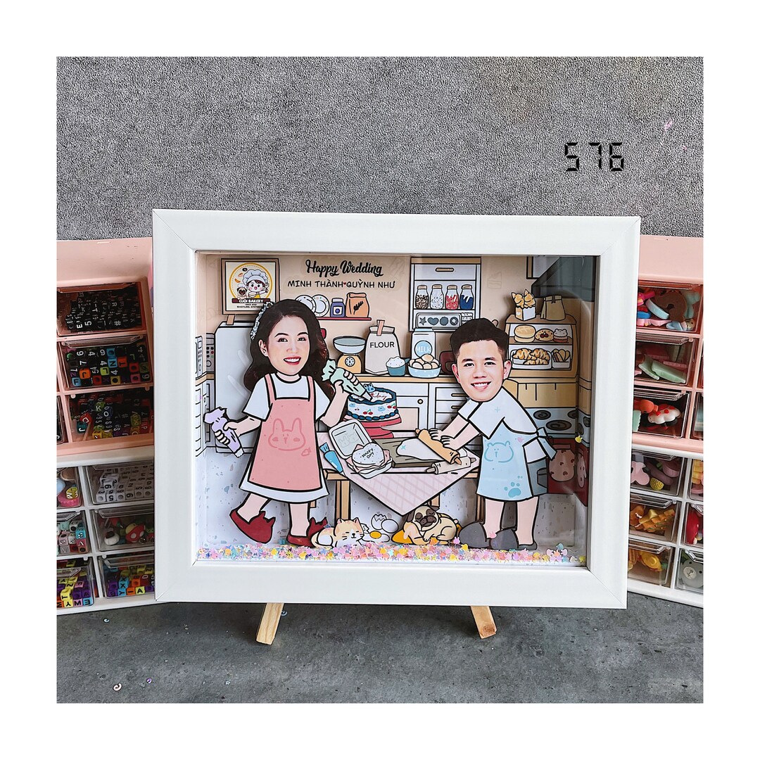 Chibi Frame Custom Couple Frame Cute Cartoon Anime Frame - Etsy