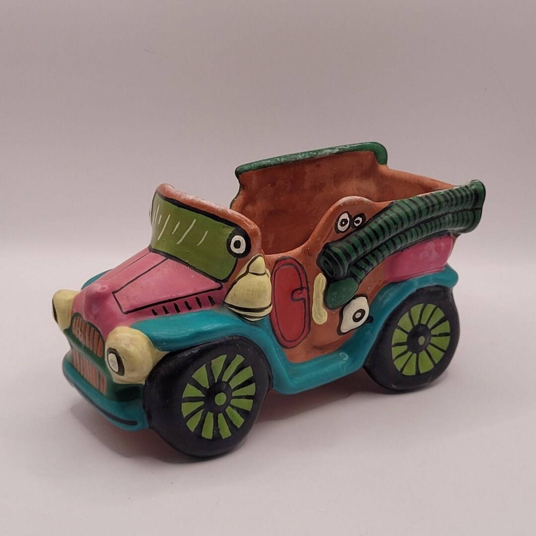 Vintage Talavera Planter Car Vehicle Terra Cotta - Etsy