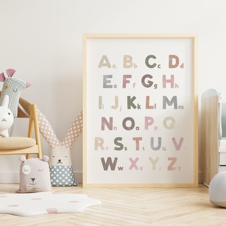 Alphabet - Upper and Lower Case, | Educational Poster - Etsy
