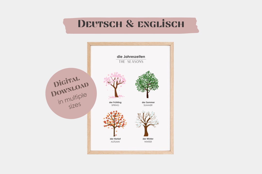 Seasons | Bilingual Educational Poster - Etsy