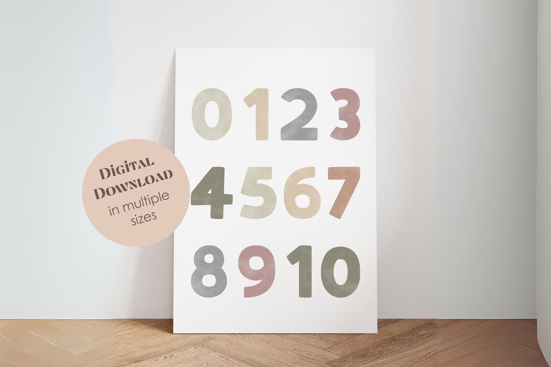 Numbers 1-10 | Educational Poster - Etsy