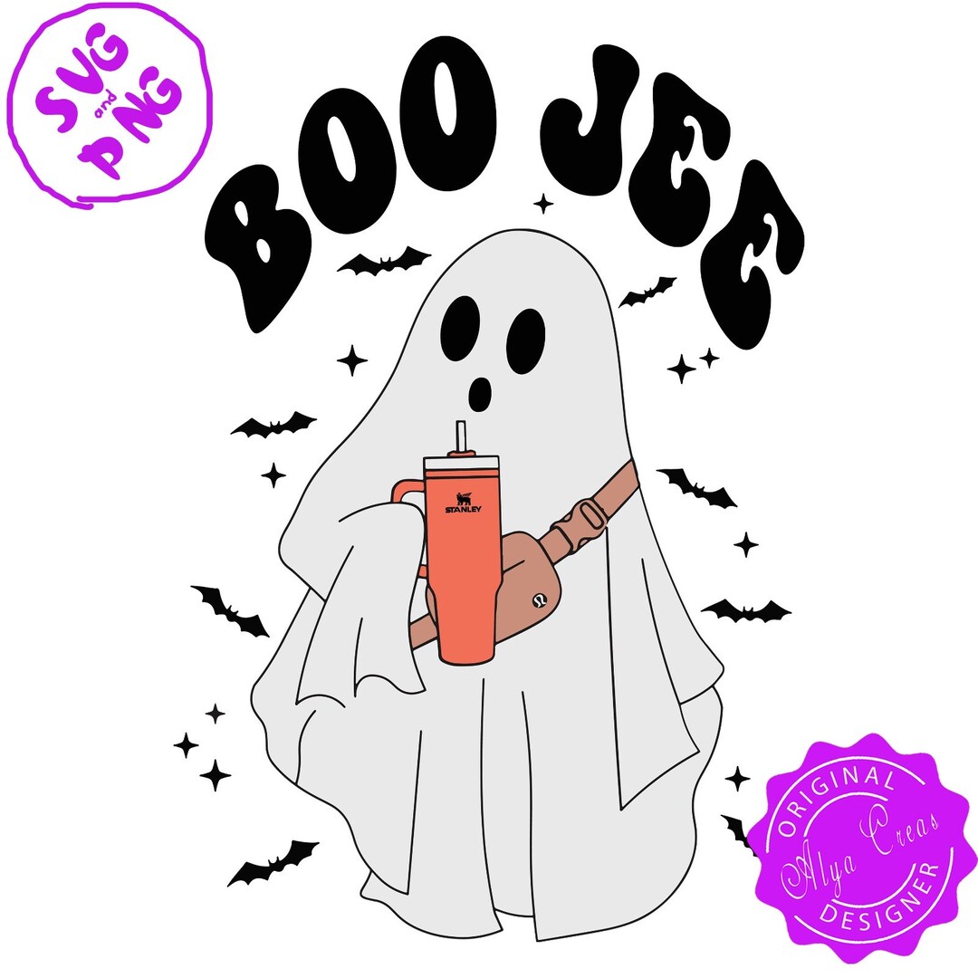 Halloween Boo Jee Ghost T Shirt Png Svg Cute Ghost Boojee Spooky Bou
