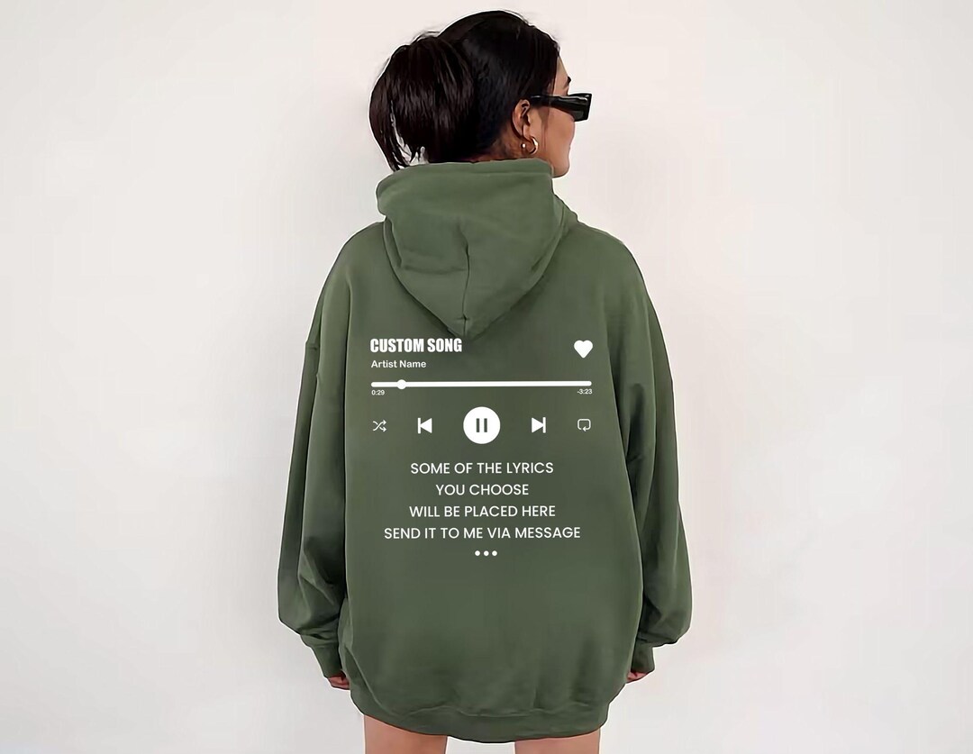 Custom Song Name Artis Lyrics Hoodie Custom Music Hoodie Personalized ...