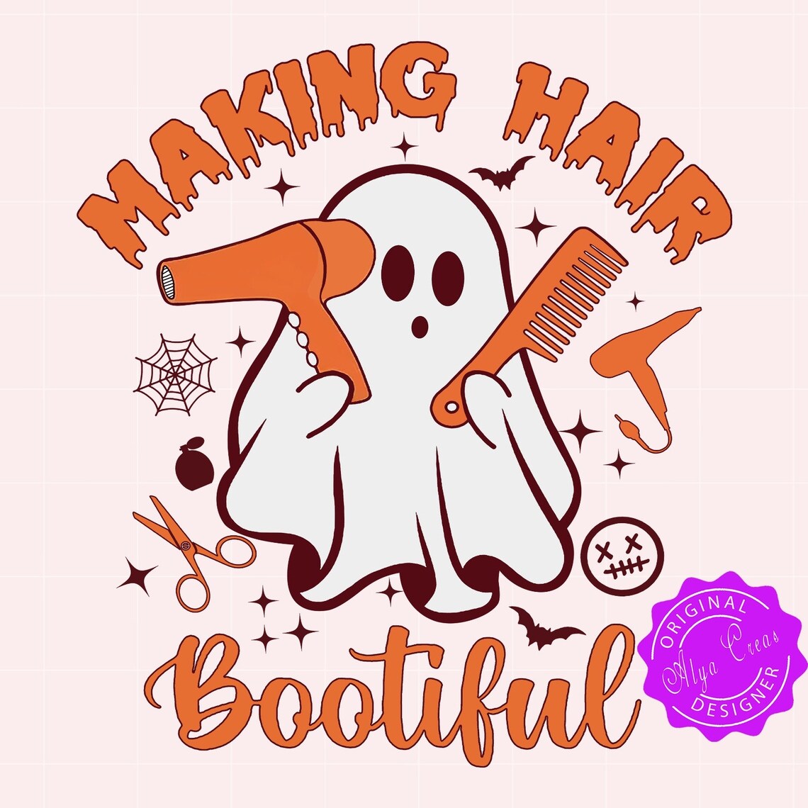 Making Hair Bootiful Png Svg, Funny Halloween Ghost Png, Hair Bootiful ...