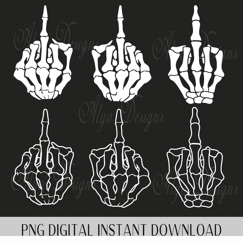 Skeleton Middle Finger Svg Png Wedding Middle Finger Png Skeleton Hand ...