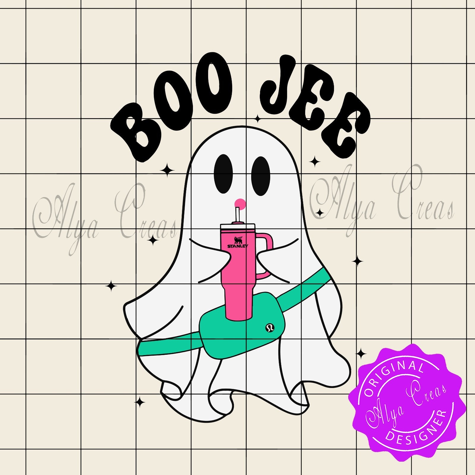 Ghost Boojee Png Svg Bundle Boo Jee Halloween Design Boujee Svg Boojee ...