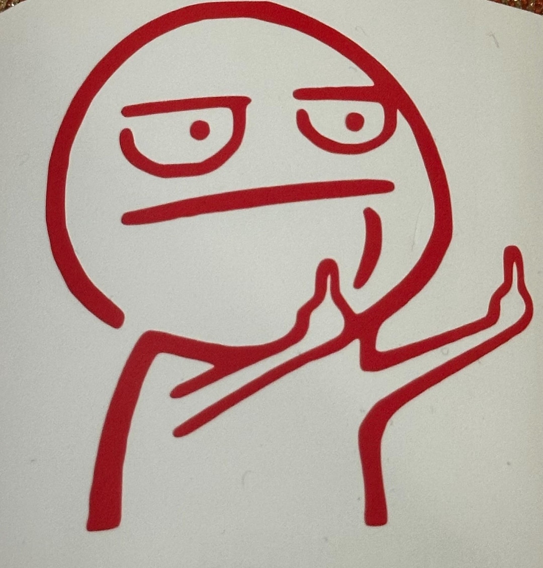 Middle Finger Stick Figure Decal - Etsy