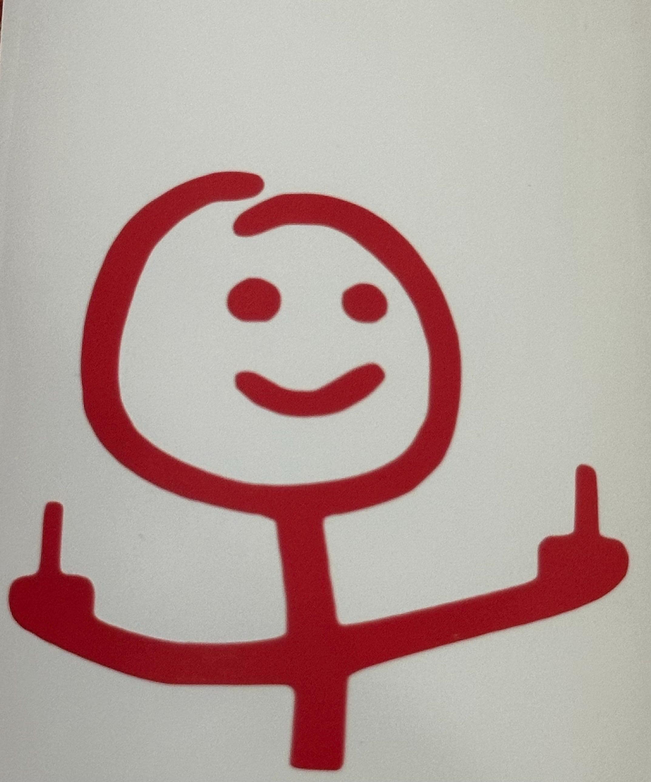 Middle Finger Stick Figure Decal - Etsy