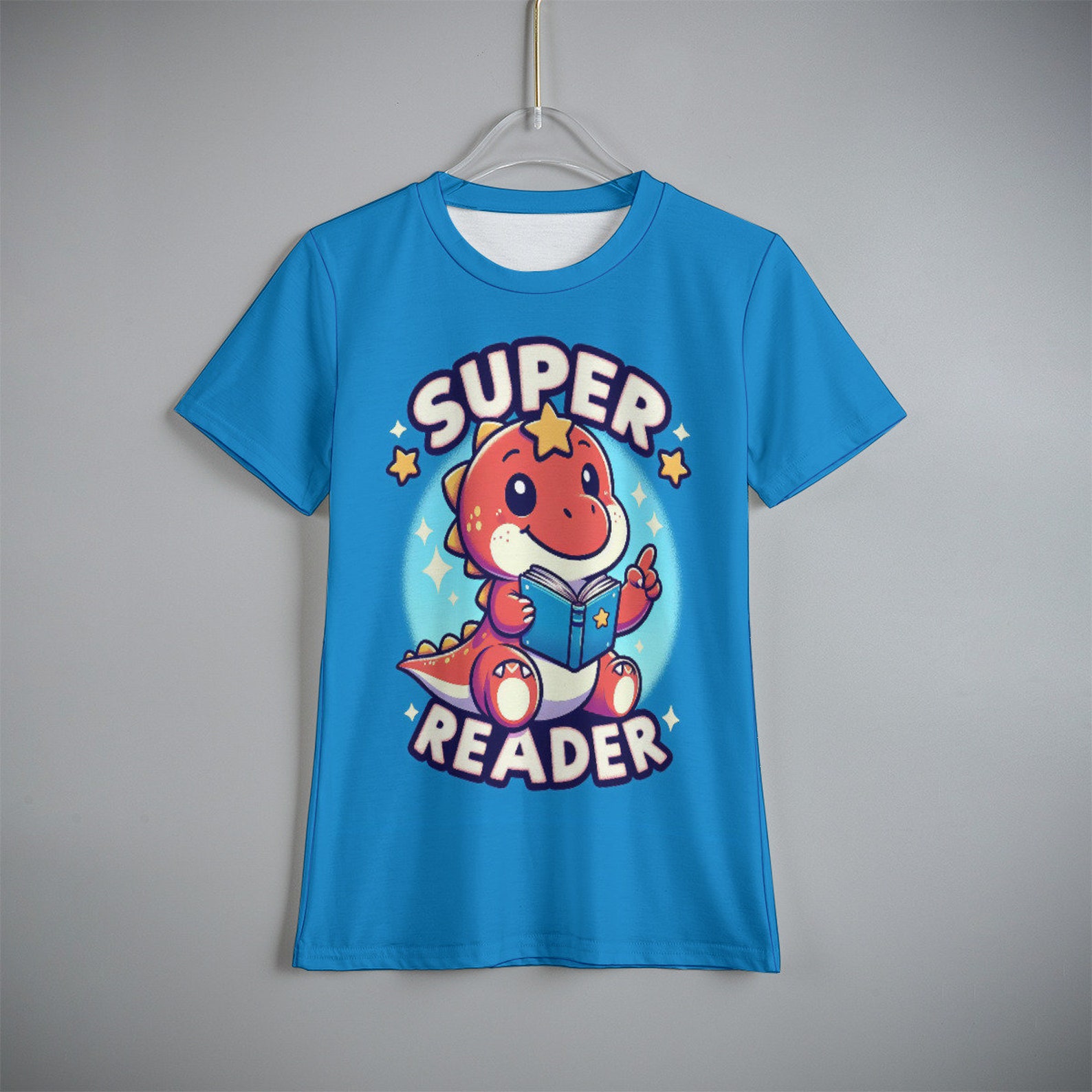Dino Super Reader (blue) | Custom Name (on the Back) | Hyperlexic | All ...